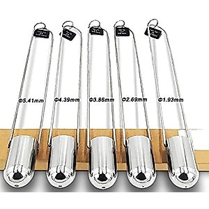 HFBTE Zahn Cup Viscosity Cup Viscometer Flow Cup Viscosity Zahn Cup Kit 1#+2#+3#+4#+5# Dip Type 44ml For Pigment Coating Paint Finishes Oil lacquer Paint Ink Varnishes Syrup Etc