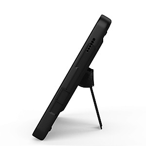 CTA Digital Protective Kickstand Case - CTA Impact-Resistant Protective Hard Case with Built-in 360° Rotatable Grip Kickstand for Samsung S6 Lite Tablets (PAD-PCGKS6L), Black