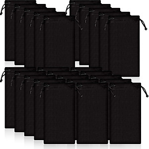 Frienda 25 Pieces Microfiber Case Pouch Bag Glasses Sunglasses Case Soft Pouch with 2 Eyeglass Cleaning Cloth