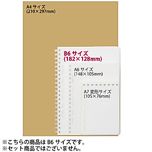 Kokuyo Spiral Dotted Notebook, 5.8'' x 4.1'' Business Journal A6 Soft Ring Notebooks with 5mm Dot Grid, 80 Perforated Sheets, Clear 1 Subject Notebook, Note Taking for Work. Japan Import(SU-SV558WT-T)