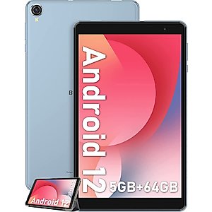 Blackview Tab 5 Tablets, 2023 Latest Tablet Android 12, Quad-Core 5GB(3+2) RAM 64GB ROM up to 1TB TF, 8 inch Tablet HD+ IPS 1280*800, Android Tablet 5580mAh Big Battery, Dual BOX Speakers WiFi, Blue