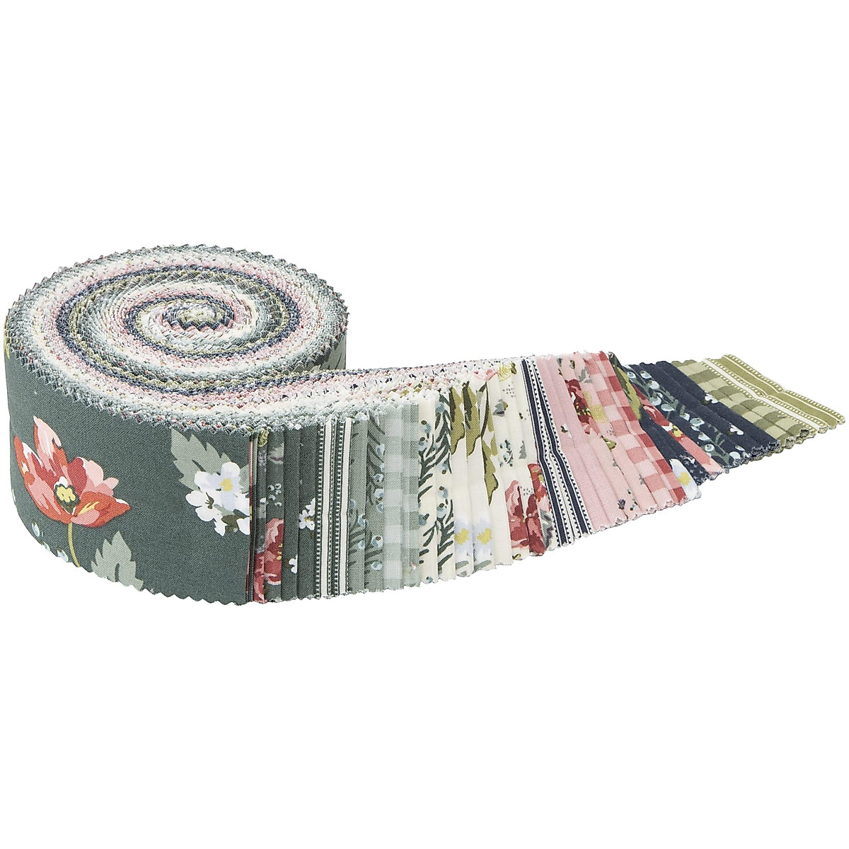 Jen Allyson Bellissimo Rolie Polie 40 2.5-inch Strips Jelly Roll Riley Blake Designs RP-13830-40