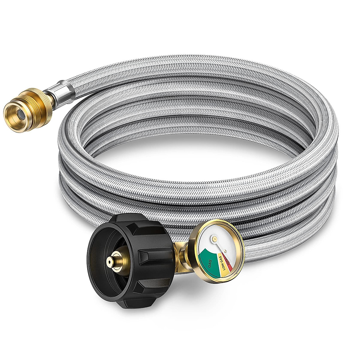 PatioGem Pros 6 Feet Propane Hose Adapter 1lb to 20lb, Propane Tank Adapter, 1lb to 20lb Propane Tank Adapter, Propane Hose Adapter 1lb to 20lb, Propane Hose Adapter