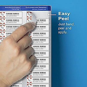 Avery Clear Easy Peel Return Address Labels 1/2" x 1-3/4", Pack of 2,000 (8667)