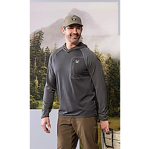 Vortex Optics Weekend Rucker Hooded Long Sleeve Shirt - Charcoal - Large