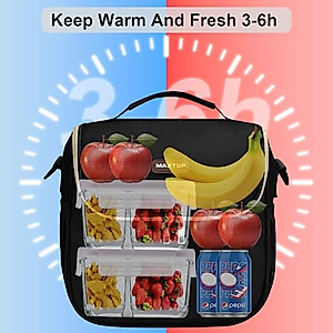 MAXTOP Lunch Bag for Women Insulated Lunch Box with Adjustable Shoulder Strap Reusable Lunch Tote Leakproof Thermal Cooler Bag for Work Camping Picnic