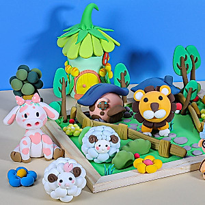 CiaraQ Modeling Clay Kit - 24 Colors Air Dry Ultra Light Clay, Safe & Non-Toxic, Great Gift for Kids.
