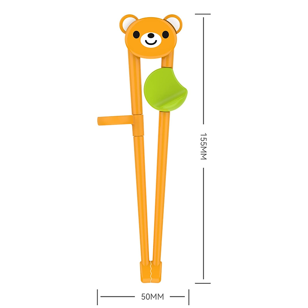 Saterkali Training Chop-sticks for Kids, Training Chop-sticks Comfortable Grip Chewable Cartoon Chop-sticks for Beginners Learning chop-sticks Black