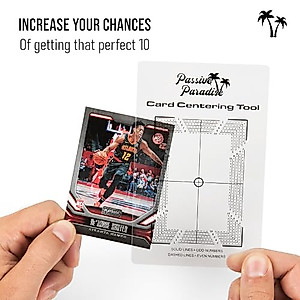 Passive Paradise Card Grading Centering Tool Set - Magnifying Tool & Cleaning Cloth Included - Sports Trading Card Submission Pre-Inspection Kit