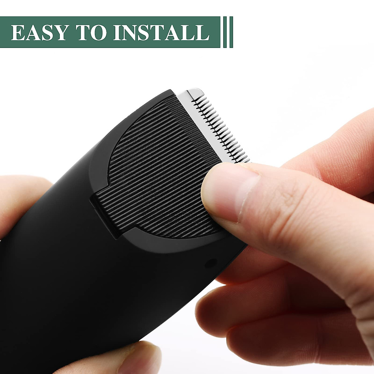 2 Pack Replacement Blades for Meridian Trimmer, Hygienic Ceramic Replacement Blades Compatible with Meridian Body Trimmer (Onyx & Sage), Black