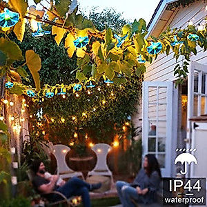 Christmas Lights Outdoor Solar Flower Light Waterproof 10LED Morning Glory Solar Fairy Decorative String Lights for Gardens Home