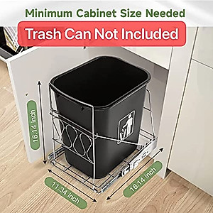 CNIOEPL Pull Out Trash Can Under Cabinet（Trash Can Not Included）, Adjustable Garbage Slide-Out Shelf for Kitchen, undersink Organizers and Cupboard Organizers and Storage