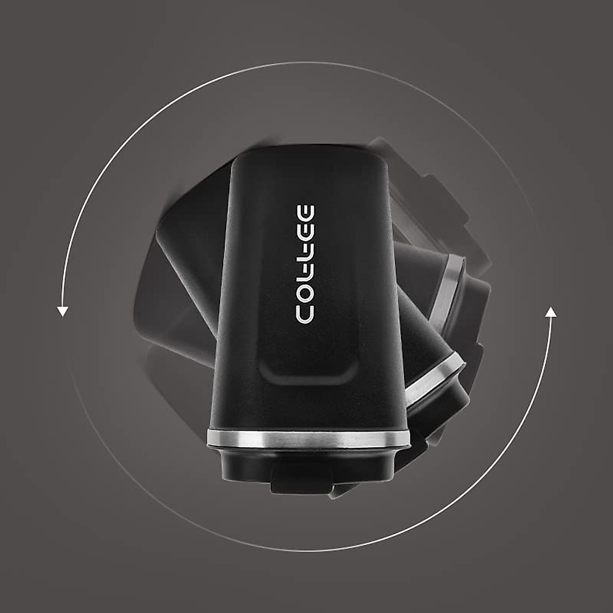 Coffee Mug 12oz - Insulated Coffee Travel Mug Spill Proof with Leakproof Lid Vacuum Stainless Steel Thermos Coffee Tumblers to GO, Reusable Coffee Cup for Men and Women for Hot & Cold Drinks (Black)