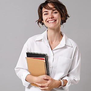 Leinuosen 18 Pack A5 Spiral Notebook Ruled Journal Notebook Notepad Sketchbook Hardcover Lined Notebooks Journals for Office School Supplies, 5.5 x 8.3