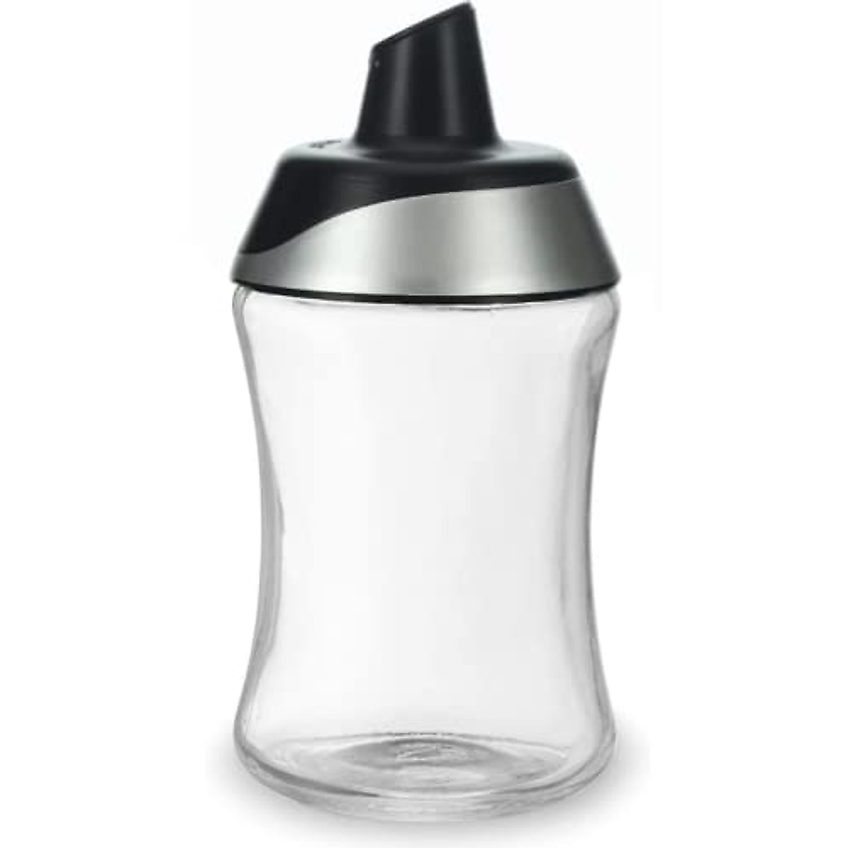 J&M DESIGN Sugar Dispenser w/Pour Spout For Coffee Bar Accessories, Tea Organizer Station Essentials, Coffee Gifts & Kitchen Baking w/Easy Spoon Pouring Shaker Lid - 7.5oz Glass Jar Container Bowl