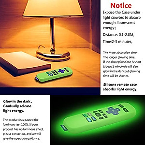 [2 Pack] Pinowu Remote Cover (Glowing in The Dark) Compatible with Roku Simple Remote, Anti Slip Silicone Cover Suitable for Roku Express and Roku Premiere Player Remote (Blue and Green)