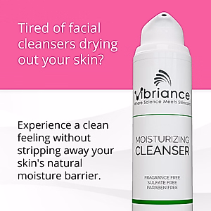 Vibriance Moisturizing Face Cleanser, 5.1 fl oz - Ultra-Hydrating Facial Wash for Women, Normal to Dry Skin - Sulfate and Paraben-Free - Removes Makeup, Impurities