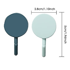 Adhesive Hooks for Hanging Heavy Duty Wall Hooks Self Adhesive Sticky Hooks Waterproof Hooks for Keys Bathroom Shower Outdoor Kitchen Door Home Bathroom Hooks for Towels (Blue, One Size)