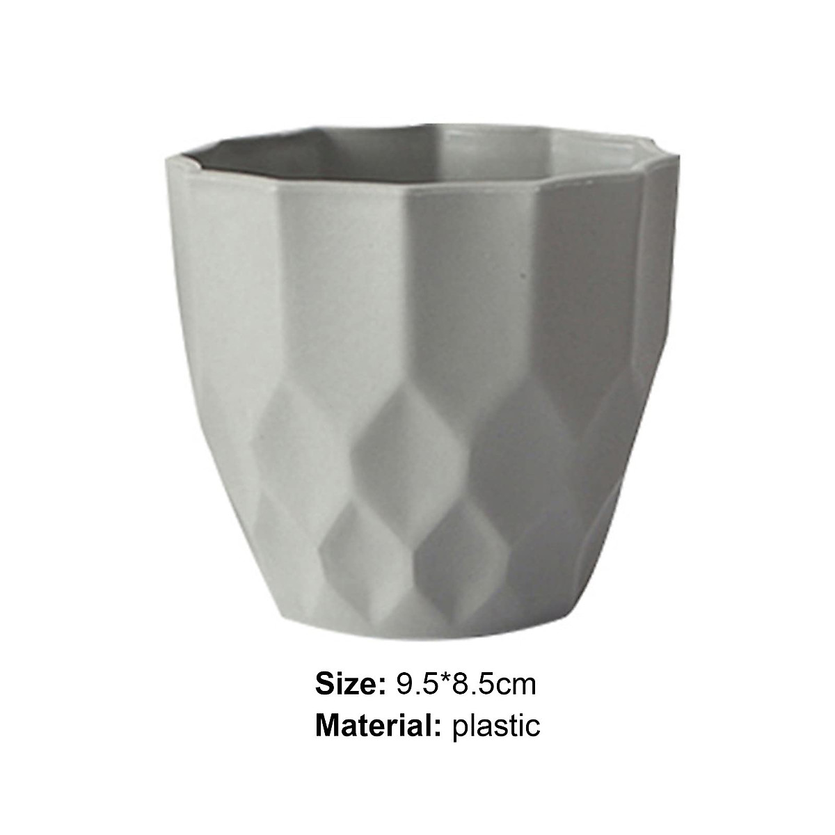 Bonsai Planter Decorative Small Lightweight Frosted Plastic Flower Pot Round Bottom Small Planter for Home Succulent Pot Simple