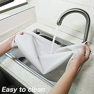 24''x20'' Extra Large Silicone Baking Mat for Dough Rolling Pastry Fondant Mat Nonstick and Nonskid Heat Resistent, Countertop Protector, Dining Table Mat and Placemat (Extra Large Gray 2 Pack)