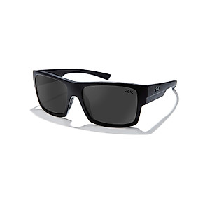 Zeal Optics Ridgway Rectangular Sunglasses, Matte Black/Polarized Dark Grey Lens, One Size