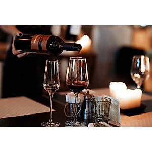 GIFORYA Red Wine Glasses (Set of 2)- Long Stem Wine Glasses, 13 Ounce Crystal Wine Glasses Set with Gift box, Modern Unique Large White Wine Glasses - Anniversary, Christmas