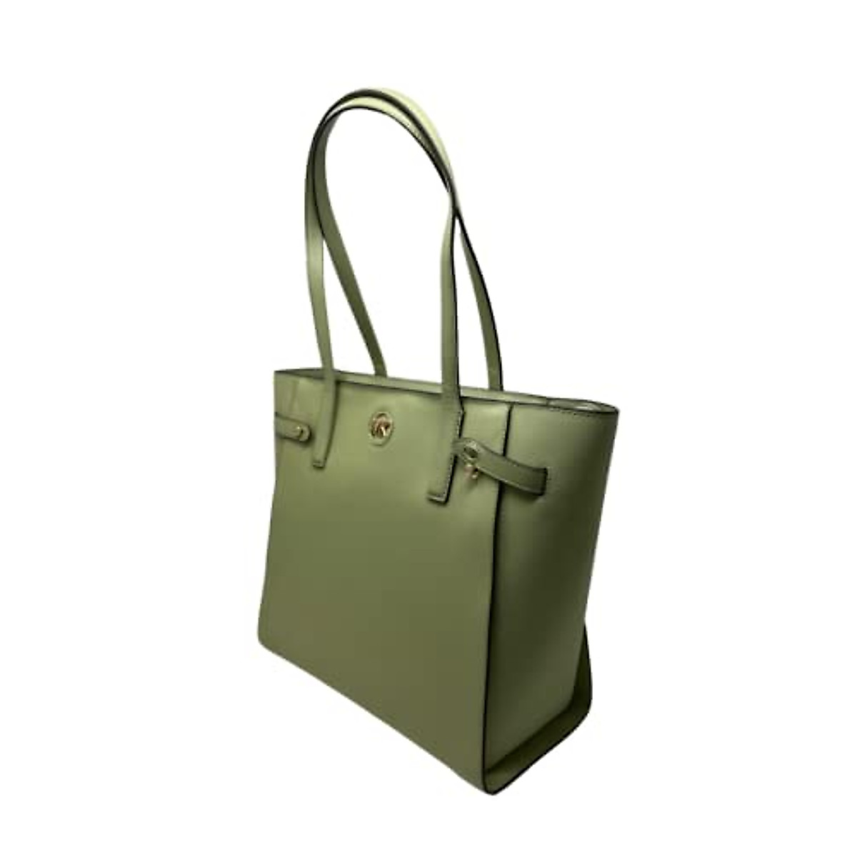 Michael Kors Carmen Large Leather NS Tote Shoulder Handbag (Light Sage)