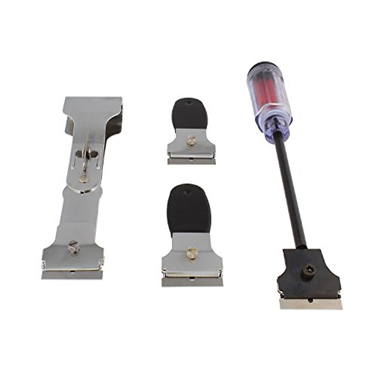 ABN Razor Blade Scraper 4-Piece Tool Set PLUS Replacement Blades – Glass Car Windshield Window Adhesive Decal Remover