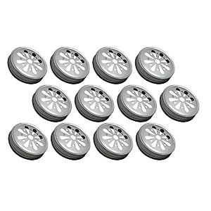 Sunshine Mason Co. Daisy Flower Cut Mason Jar Lids 12 Pieces, Silver