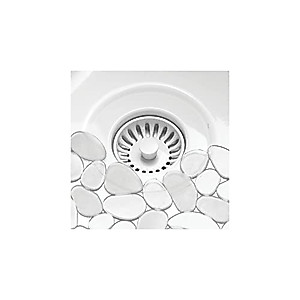 mDesign Adjustable Kitchen Sink Dish Drying Mat/Grid - Soft Plastic Sink Protector - Cushions Sinks, Stemware, Glasses, Dishes - Quick Draining Pebble Design - Small, 12.4" Long - 2 Pack - Clear