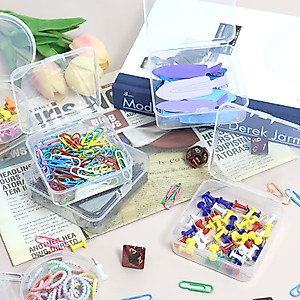 Lohoee 8Pcs Clear Game Tokens Storage Containers,Clear Organizer Storage Box Containers,Board Game Storage Containers for Small Items,Game Pieces,Craft Projects,Components,Dice,Tokens, Accessories