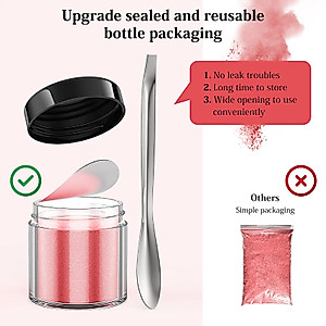 Mica Powder for Epoxy Resin - 30 Colors Pigment Powder Resin Dye, Natural Cosmetic Grade Glitter Colorant Pearlescent Powder for Paint, Soap Making, Nail Polish, Candle Making, Bath Bombs, Slime, 5g