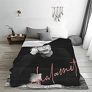 ERTER Boutique Throw Blanket -Chalamet Awesome Merch of Timothee Chalamet Super Soft Fleece,Fuzzy Plush Blanket Oversized,Thin Lightweight Blanket for All Season,Adult Black, 80inx60in Adult