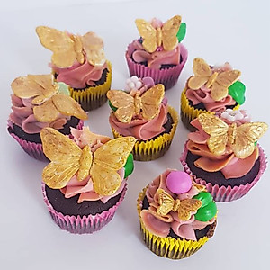 Silicone Butterfly Molds, AIMEIKI 4 Pack Butterfly Fondant Molds Chocolate Candy Cake Baking Molds for Decorating Cake Cupcake Toppers Christmas Decor