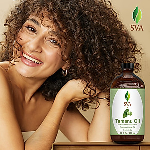 SVA Tamanu Seed Oil - 16 Fl Oz – 100% Natural Cold Pressed Tamanu Oil - for Face, Skin Care, Hair Care, Scalp Massage & Body Massage – Carrier Oil