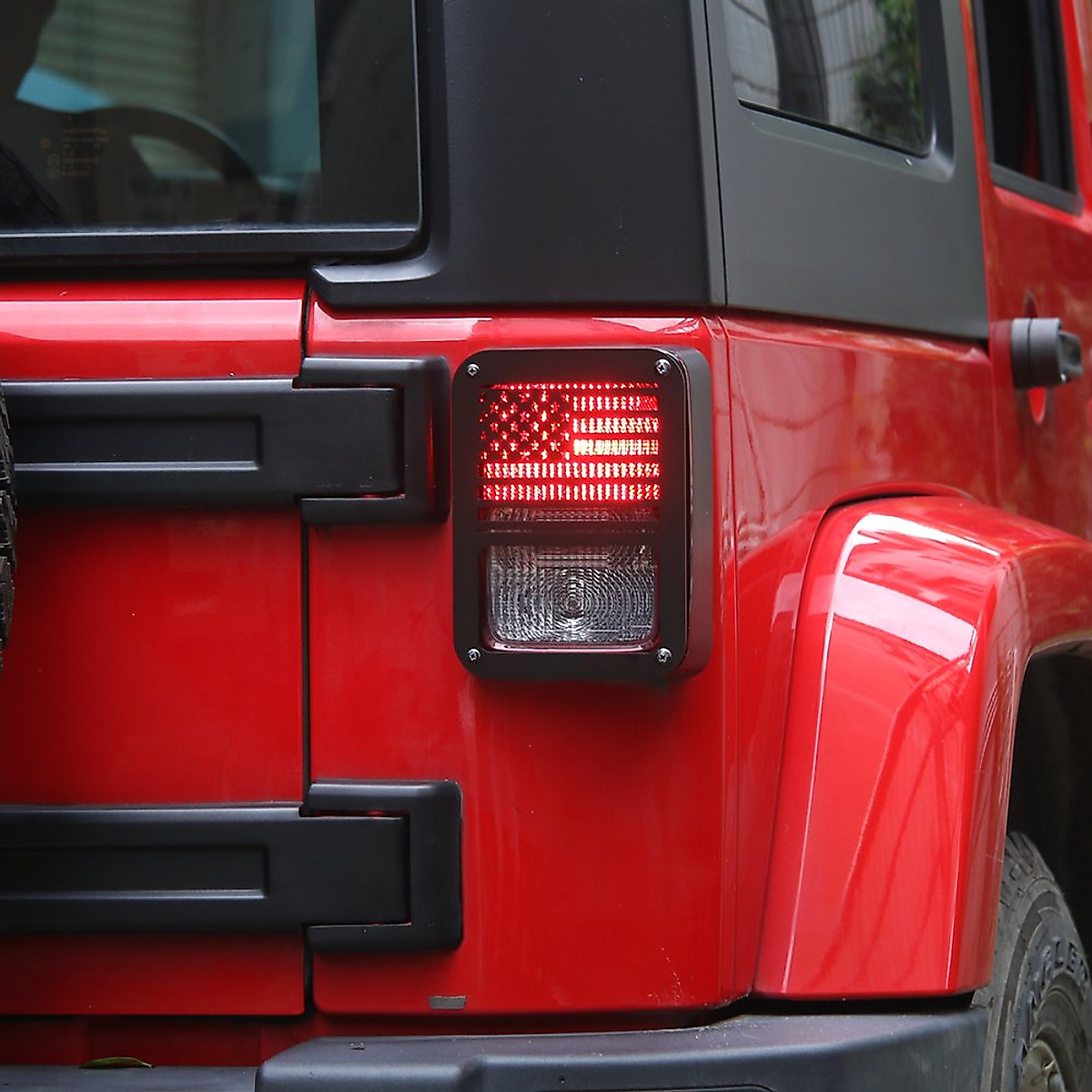 RT-TCZ Tail Light Guards Covers Brake Light Cover For Rear Taillights 2007-2017 Jeep Wrangler JK Unlimited Accessories (US Flag-1)