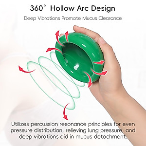 Fanwer Palm Chest Percussion Cup (Small) - Chest Physical Therapy Cup, Break up Mucus, Phlegm Remover, Percussion Treatment for Expectoration Problem and Long-Term Bed Rest Basic Nursing Work