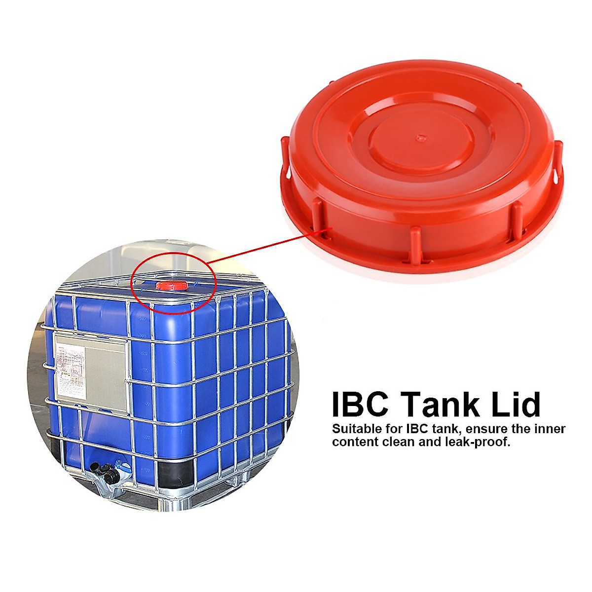 2Pcs IBC Tank Lid, Plastic IBC Tote Cover, IBC Water Tank Cover, IBC Tote Lid Cover for Chemical, Medicine, Food, etc