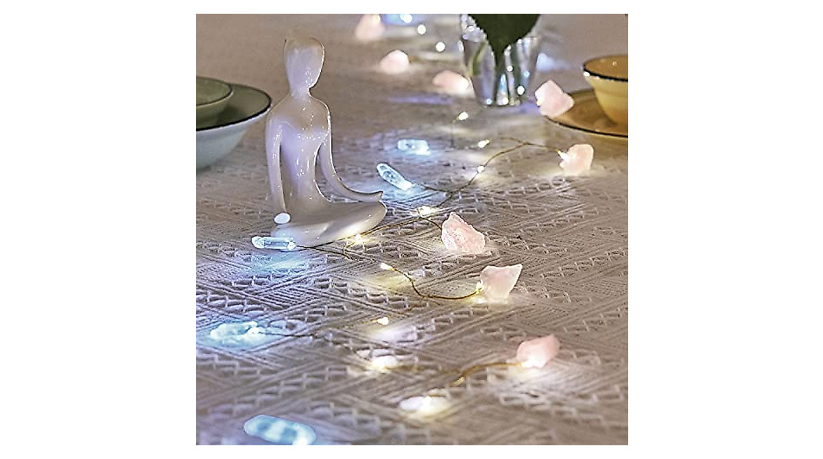MIYA LIFE Rose Crystal String Lights - 40 LEDs Indoor & Outdoor Decor