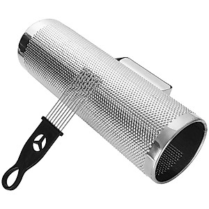 12" x 4" Metal Guiro Instrument with Scraper, Stainless Steel Guiro Shaker, Shaker Musical Instruments, 12" 4" Latin Percussion Instrument Musical Training Tool