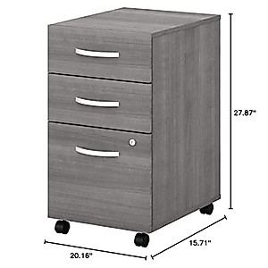 Bush Business Furniture Studio C File Cabinet, Platinum Gray