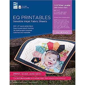 Electric Quilt EQ Printables: 25 Inkjet Cotton Lawn Fabric Sheets