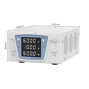 Dc Power Supply stabilized Power Supply Adjustable Variable Digital Regulated Bench Source 60V 10A 30V 20A(KPS6010D 60V 10A,110V)