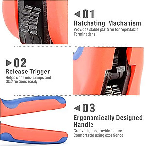 iCrimp Solar PV Panel Crimping Tool Kit, c/w Solar Connector Crimper works for AWG14-10,2.5/4/6mm², Solar Connectors, Wire Cable Cutter, Solar Spanner Wrench, All in One Oxford Bag
