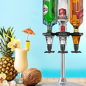 Barbarian 4/6 Bottle Rotary Liquor Dispenser For Home Bar - Bar Butler Shot Measure Bracket Alcohol Wine Upside Down Drink Jigger Optics Man cave