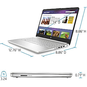 HP 14-dq2055wm Laptop, Intel Core i3-1115G4, 4 GB RAM, 256 GB SSD, Bluetooth and Wi-Fi, Windows 10 Home S (Renewed)