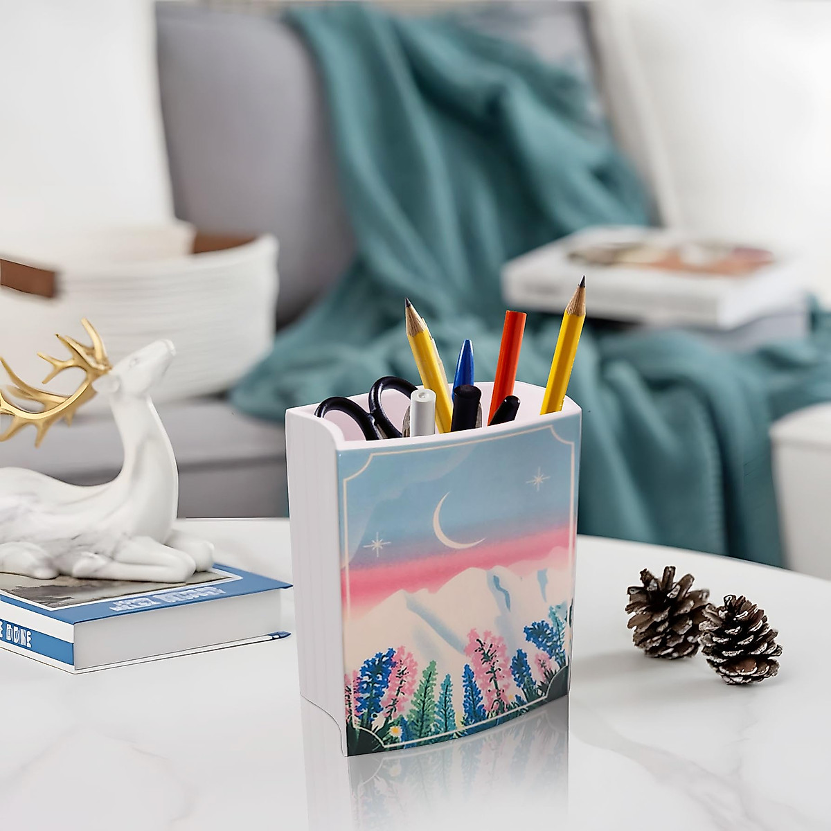 Book Vase, Small Book Shaped Vase, Pencil Holder, Living Room Decor, Cute Home Decor, Book Vase for Flowers, Funky Decor, Book Shaped Vase