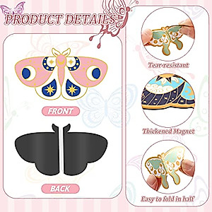 40 Pieces Butterfly Magnetic Bookmarks Butterfly Shape Page Markers Cute Book Markers for Women Kids Students Gifts School Office Book Reading Supplies, 20 Styles Magnetic Bookmarks