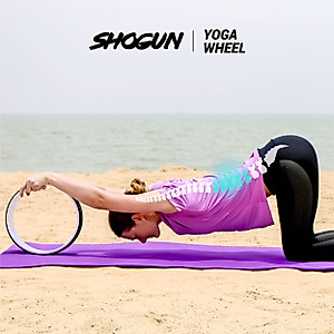 Shogun Yoga Wheel Roller for Back Pain Relief - Back Roller Wheel Stretching Device for Back Pain Relief - Back Cracking Wheel Perfect for Spine Stretching, Improved Flexibility & Mobility