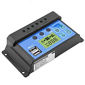 LZKW Solar Charger Controller, Solar Controller, Built-in Various Protection Functions, Current Protection Solar Panel for Charge Regulating Charge Management(YJSS-10A)